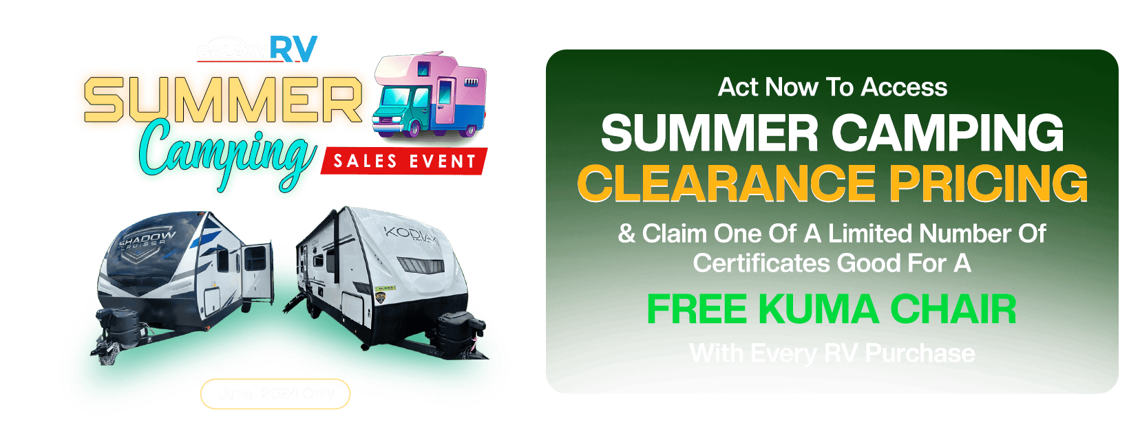Galaxy RV Summer Camping Sales Event